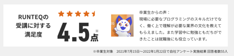 実践レベルのプログラミングスクール『RUNTEQ（ランテック）』の評判・口コミをもとに紹介！ | テックモワ